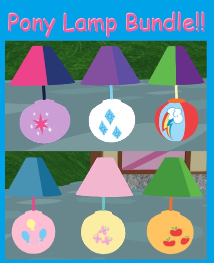 Second Life Marketplace - My Little Pony Lamps BUNDLE!