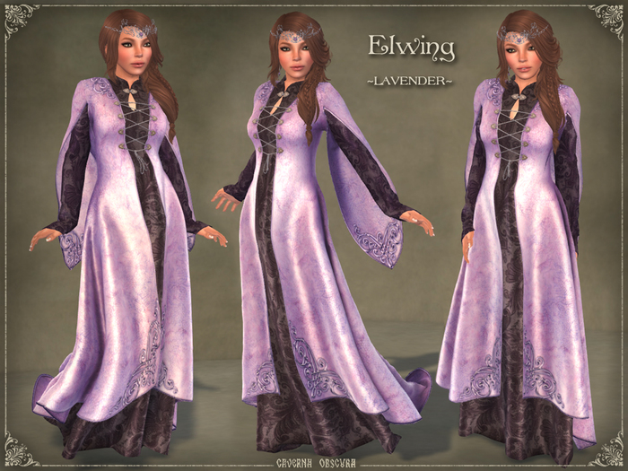 Second Life Marketplace - VINTAGE SALE! Elwing Gown ~LAVENDER~ by ...