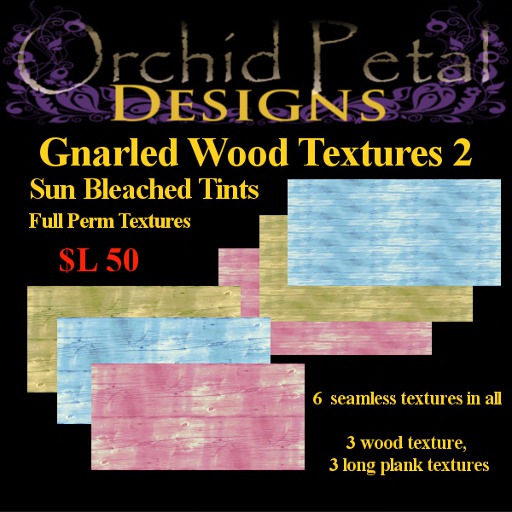 Second Life Marketplace - -OPd- Gnarled Wood Textures 2 -Sun Bleached ...