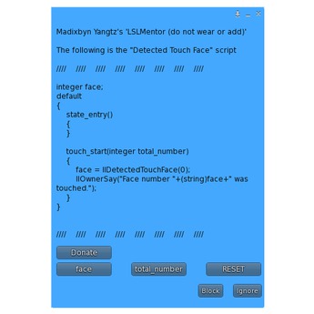 Second Life Marketplace - LSLMentor - Detected Face Touch script tutorial
