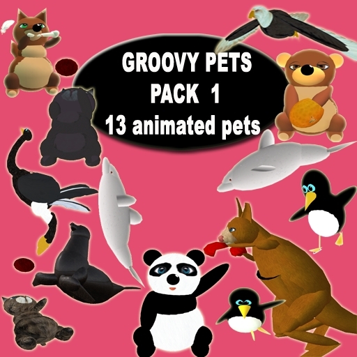 Second Life Marketplace - GROOVY PETS PACK 1 (13 animated pets)
