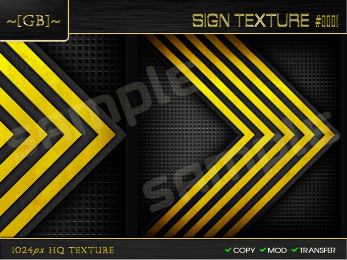Second Life Marketplace - ~ [GB] Textures HQ ~ 00154 - Sign Texture #0001
