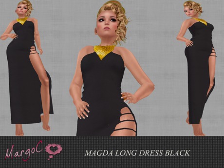Second Life Marketplace - MAGDA LONG DRESS BLACK - MargoC