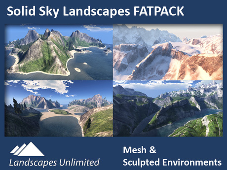 Second Life Marketplace - [DEMO] FAT PACK All Solid Sky Landscapes