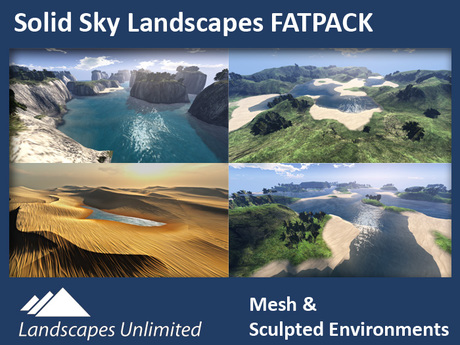 Second Life Marketplace - FAT PACK All Solid Sky Landscapes