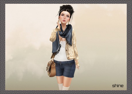 Second Life Marketplace - shine by [ZD] - "Mira" Shorts - Navy