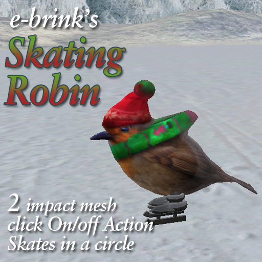 Second Life Marketplace - Skating Robin - Christmas/winter/snow/ice ...