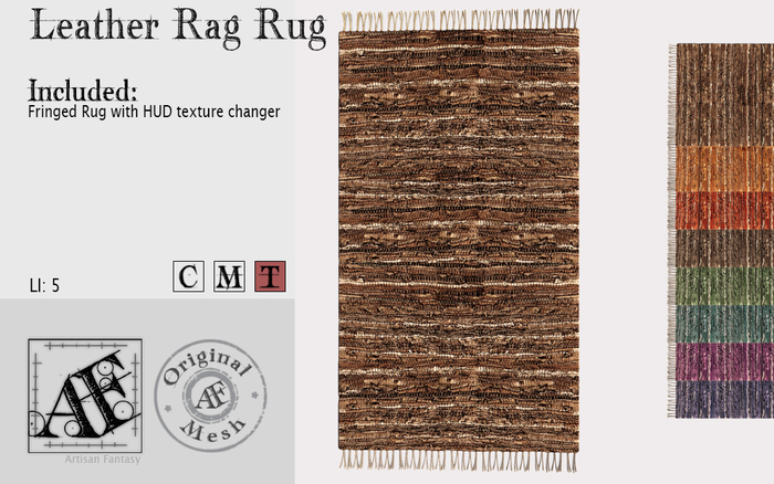 Second Life Marketplace - *AF* Leather Rag Rug