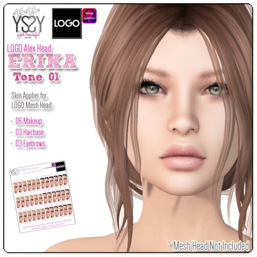 Second Life Marketplace - *YS&YS* Erika Tone01 Skin Applier For LOGO ...