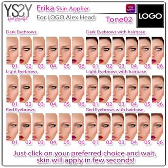 Second Life Marketplace - *YS&YS* Erika Tone02 Skin Applier For LOGO ...