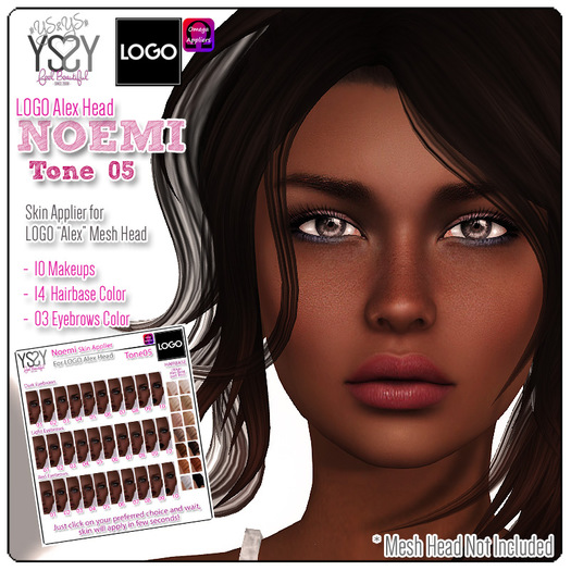 Second Life Marketplace - *YS&YS* Noemi Tone05 Skin Applier For LOGO ...