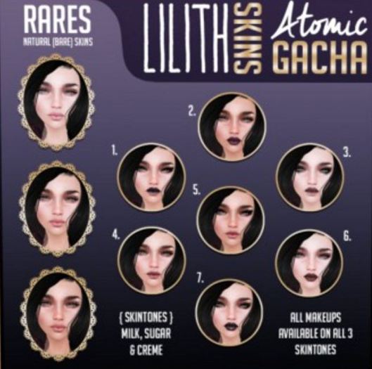 Second Life Marketplace - [Atomic] Skin Gacha // Lilith - Milk 1