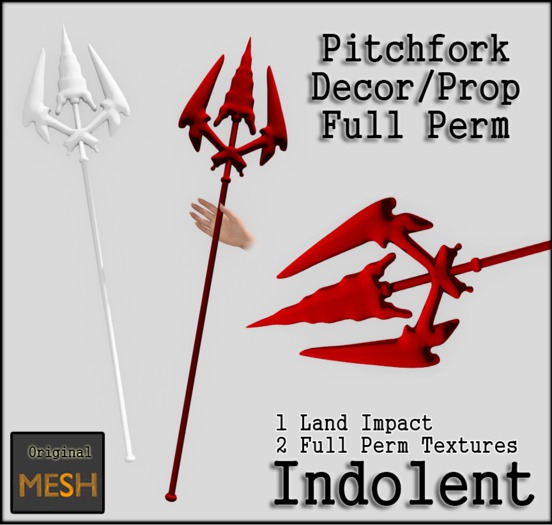 Second Life Marketplace - [INDO] Pitchfork 1LI - Full Perm (prop/decor)