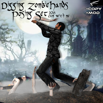 Second Life Marketplace - *Rnvp* Digging Zombie Hands POSE Set