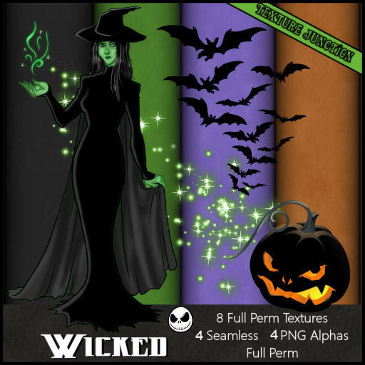 Second Life Marketplace - ~TJ~ Wicked Halloween Witch Texture Set