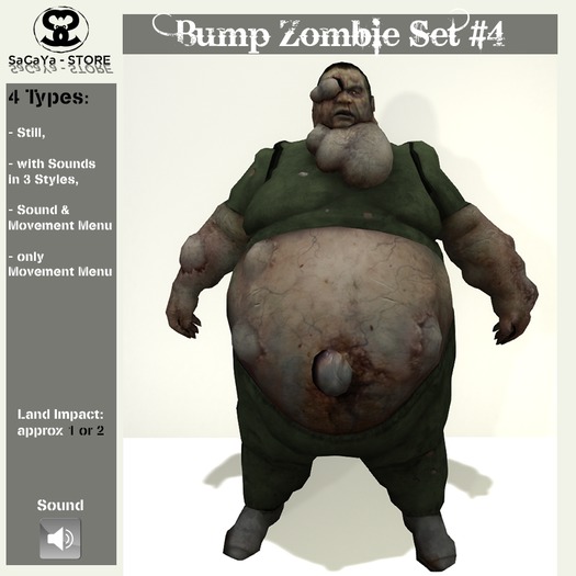 Second Life Marketplace - SaCaYa - Bump Zombie Set #4