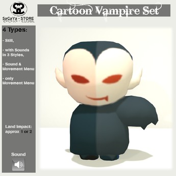Second Life Marketplace - SaCaYa - Cartoon Vampire Set