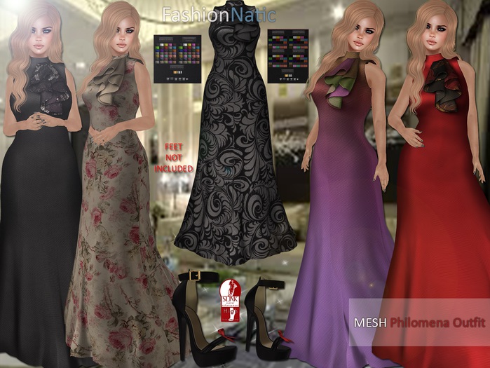 Second Life Marketplace - MESH Philomena Female Outfit FashionNatic ...