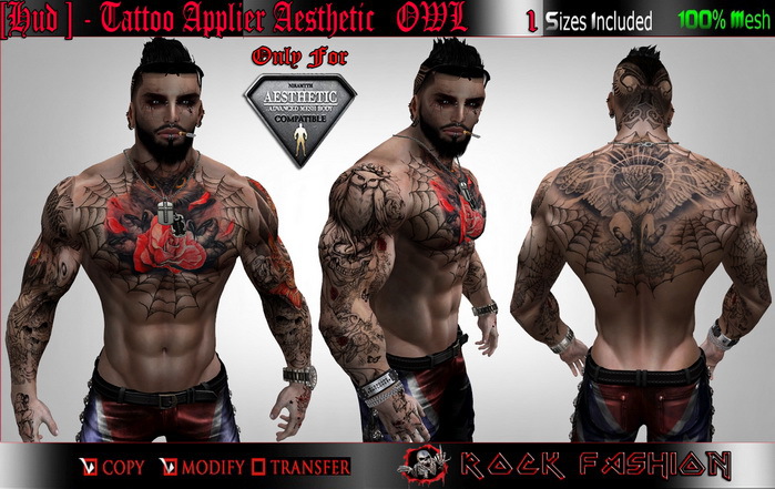 Second Life Marketplace - [Hud ] - Tattoo Applier For AV Aesthetic ...