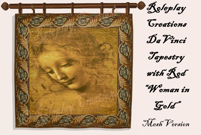 Second Life Marketplace - *RC* DaVinci Tapestry with Rod (Woman in Gold ...