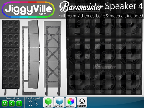 Second Life Marketplace - Bassmeister Speaker 4 Full-Perm