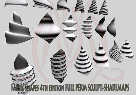 Second Life Marketplace - Fabric shapes 4th edition FULL PERM SCULPT ...