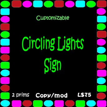 Second Life Marketplace - Circling Lights Sign