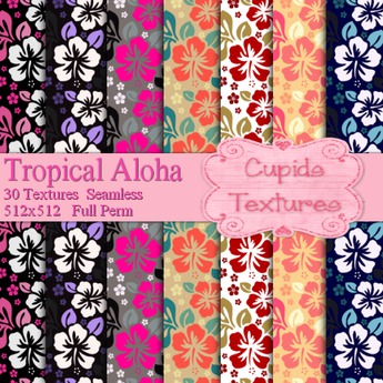 Second Life Marketplace - *Cupids Textures * 30 TROPICAL ALOHA SET 1