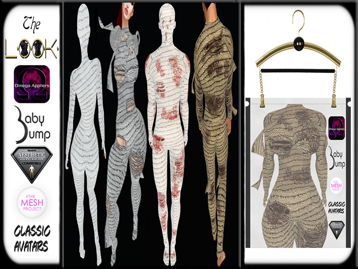 Second Life Marketplace - ! [L] ! Unisex Mummy Rotten & Applier Hud + TMP & Aesthetic