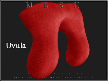 Second Life Marketplace - T-3D Creations [ Uvula ] Micro and Regular ...