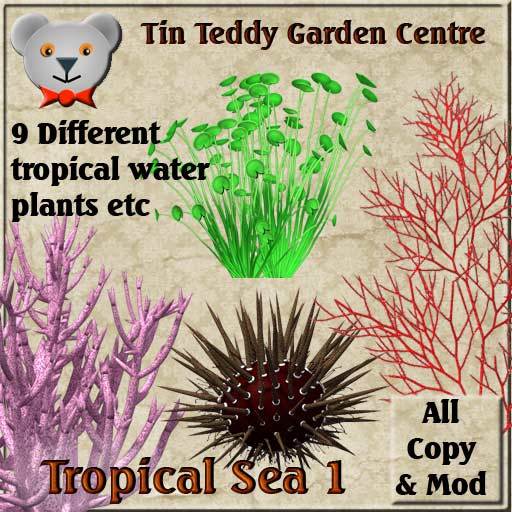 Second Life Marketplace - Tin Teddy Tropical Undersea Plants - water ...