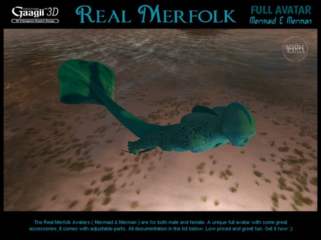Second Life Marketplace - Gaagii 3D - Real Merfolk Avatars (Mermaid ...