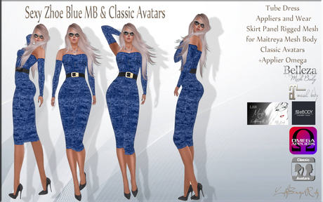 Second Life Marketplace - LSR - Sexy Zhoe Blue MB & Classic Avatars