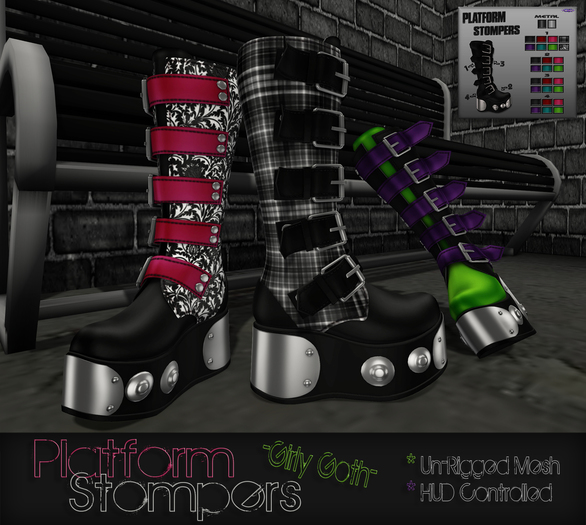 Second Life Marketplace - [QE] Platform Stompers /Girly Goth/