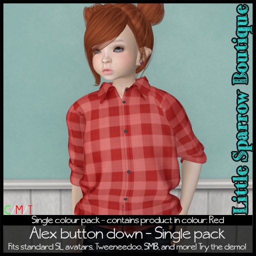 Second Life Marketplace - Little Sparrow Boutique - Alex Button down ...