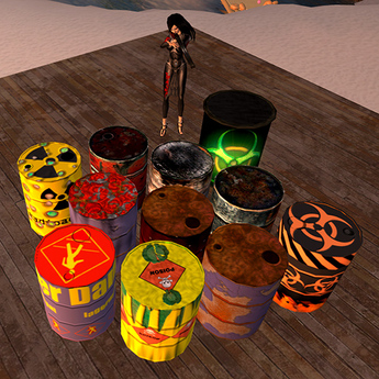 Second Life Marketplace - 11 EXPLODING DRUMS / BARRELS! [explode on ...