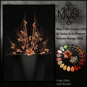 Second Life Marketplace - [MUSE] Miss TWA Crown 2015 - Copper - Warms ...