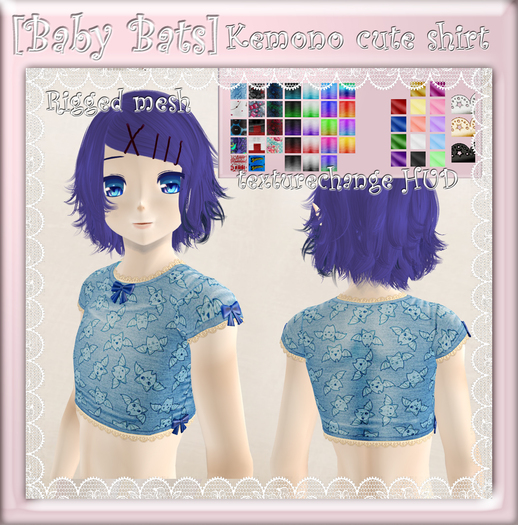 Second Life Marketplace - [Baby Bats] Kemono Cute Shirt DEMO
