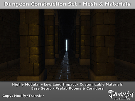 Second Life Marketplace - [Jammin] Dungeon Construction Set - Mesh ...