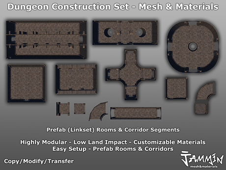Second Life Marketplace - [Jammin] Dungeon Construction Set - Mesh ...