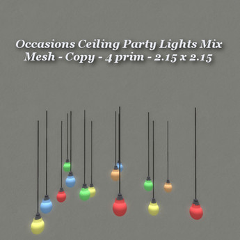 Second Life Marketplace - Occasions Ceiling Party Lights Mix