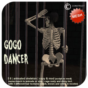 Second Life Marketplace - Construct - Gogo Dancer - animated skeleton ...