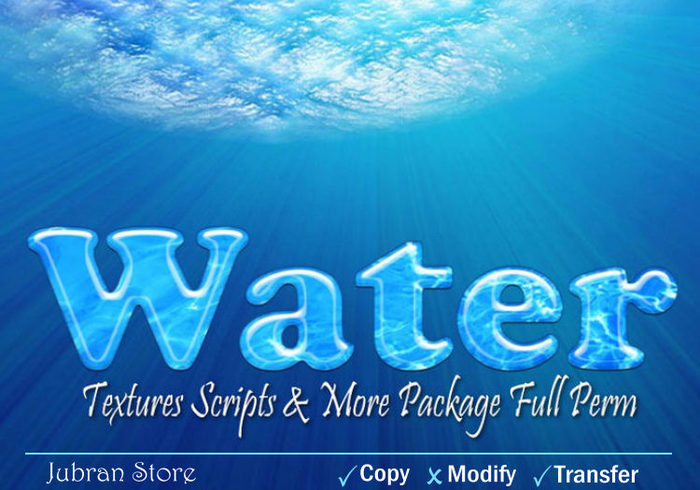 Second Life Marketplace - Water Textures Scripts & More Package Full Perm