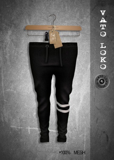 Second Life Marketplace - [Vato Loko] Sweat pants Black v2 (Female)