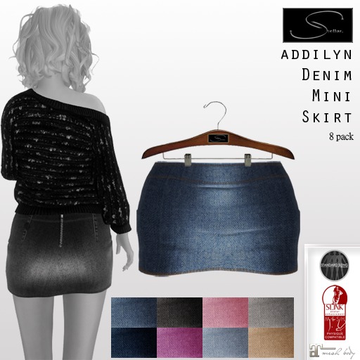 Second Life Marketplace - [Stellar] Addilyn Denim Skirt 8 pack