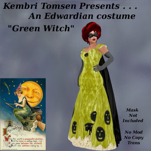 Second Life Marketplace - {CS} Costume - Edwardian - Green Witch