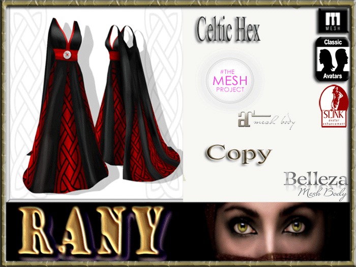 Second Life Marketplace - ~RANY~CELTIC HEX Cape Gown