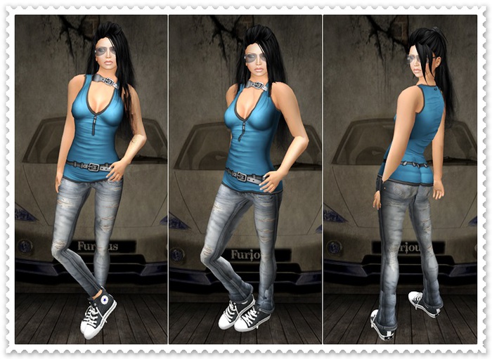 Second Life Marketplace - Girl Street Outfit Dali Blue