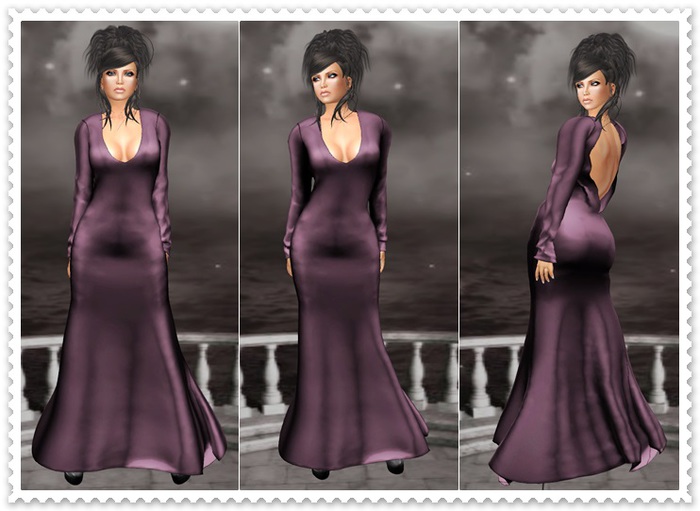 Second Life Marketplace - Mesh Evening Dress Vioala Darklilac