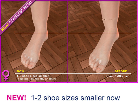 Second Life Marketplace - -SMB Smaller / gapless mesh FLAT & TIPTOE ...
